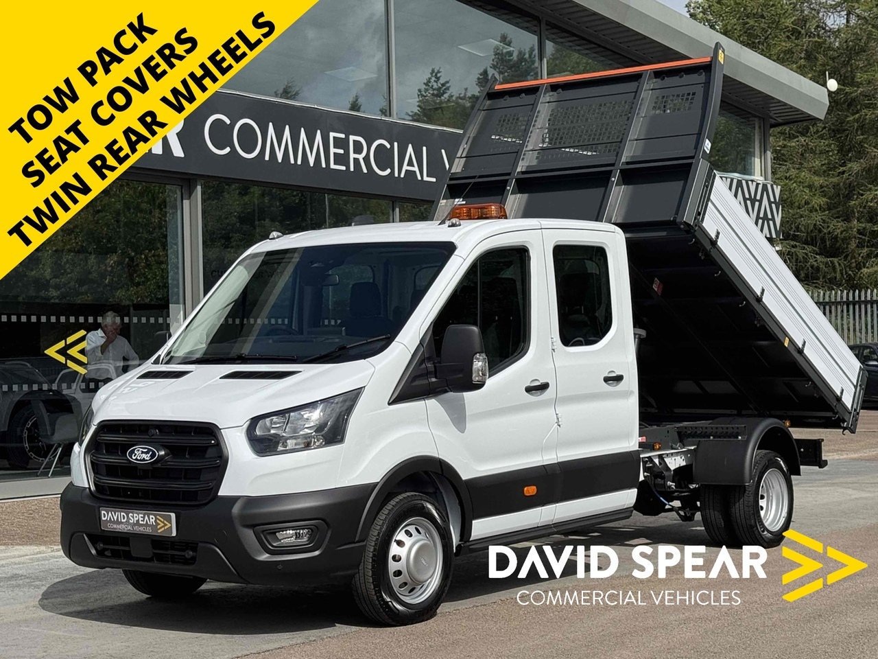 New 2025 Ford Transit 130ps 350 Leader 7 Seat Double Cab Tipper with A ...