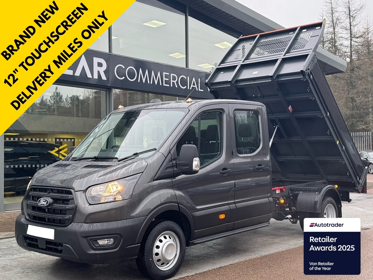 New 2025 Ford Transit TDCI 165ps 350 7 Seat Double Cab 1-Way Tipper DRW ...