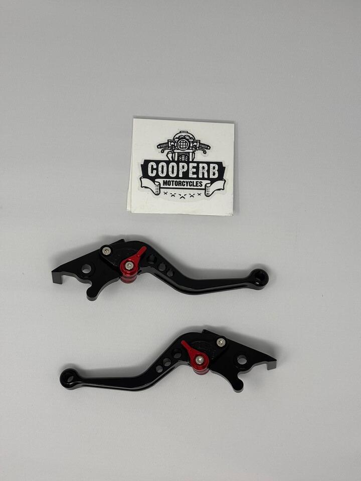 ROYAL ALLOY ADJUSTABLE LEVERS BLACK/RED - CooperB Motorcycles