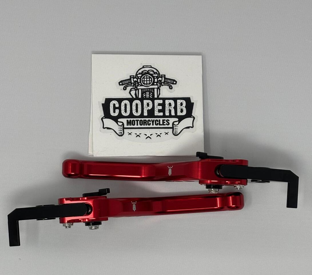 ROYAL ALLOY ADJUSTABLE LEVERS RED - CooperB Motorcycles